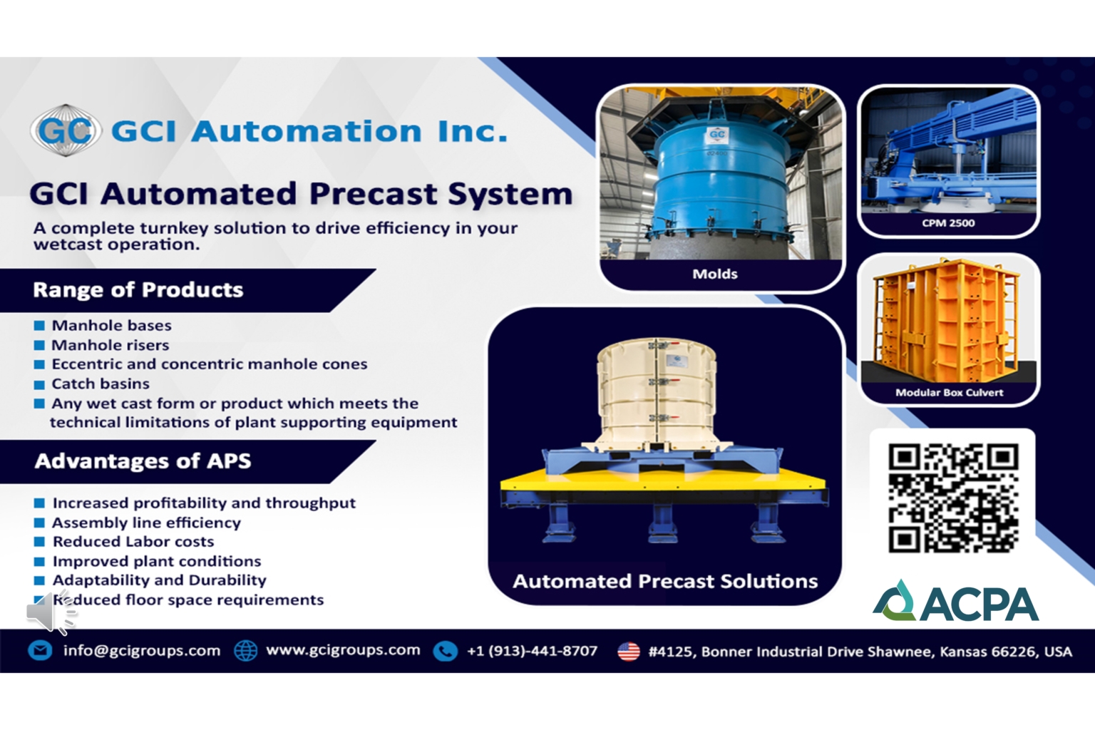 GCI Automated Precast System – Poster Session 2023 – ACPA Pipe School